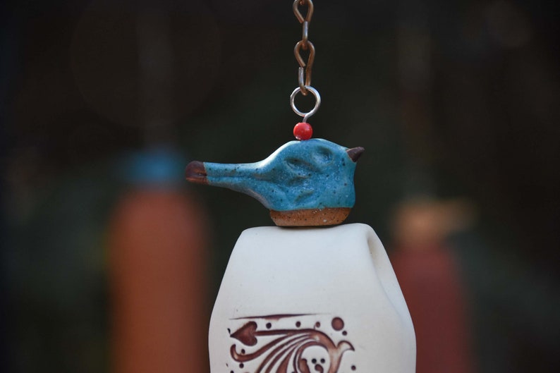 Bohemian Wind Chime | Boho Spring Decor Handmade Ceramic Art | Unique ...