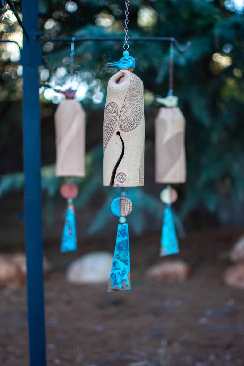 Beautiful Rustic Dragonfly Wind Chime With Copper Sail - Etsy