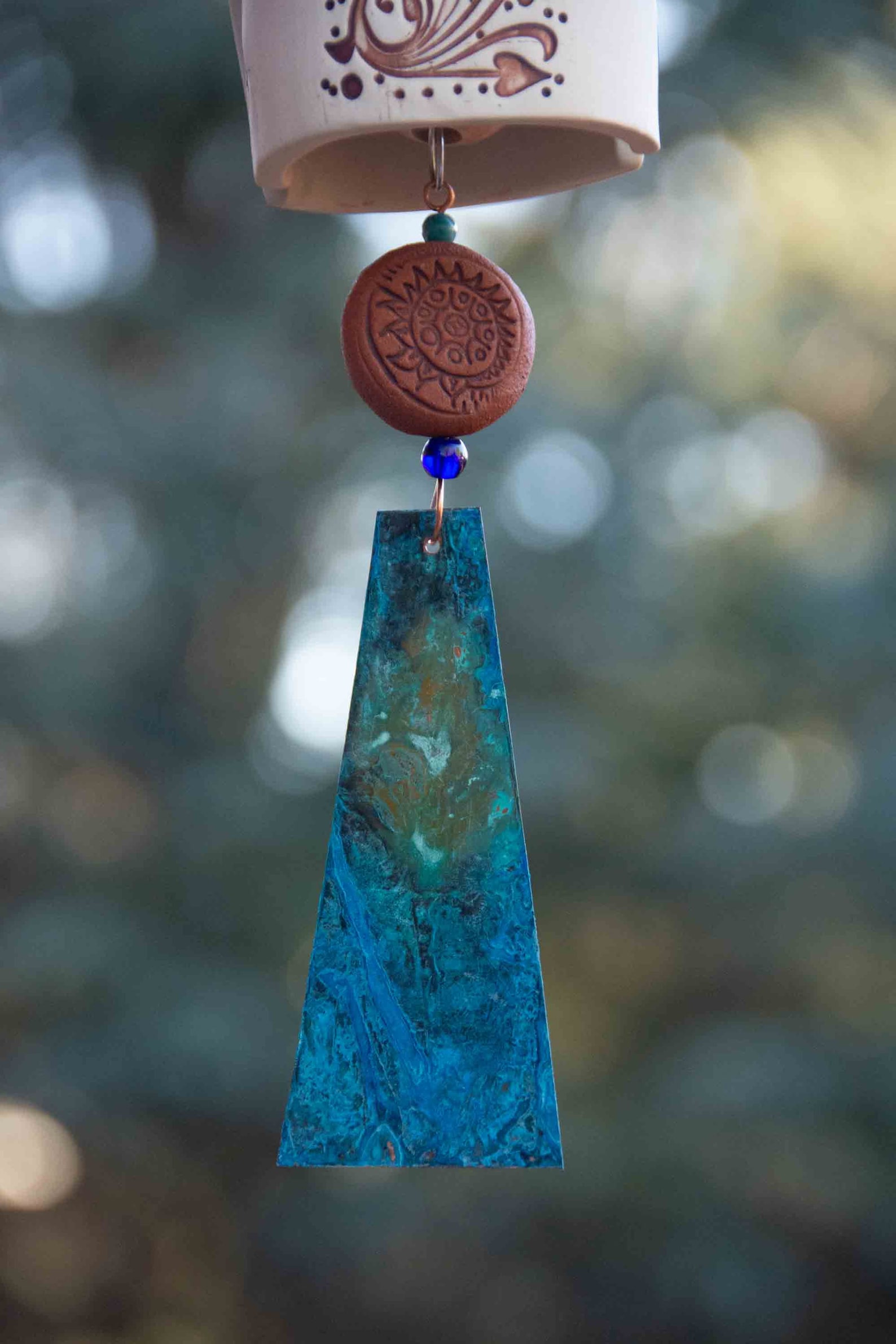 Bohemian Wind Chime | Boho Spring Decor Handmade Ceramic Art | Unique ...