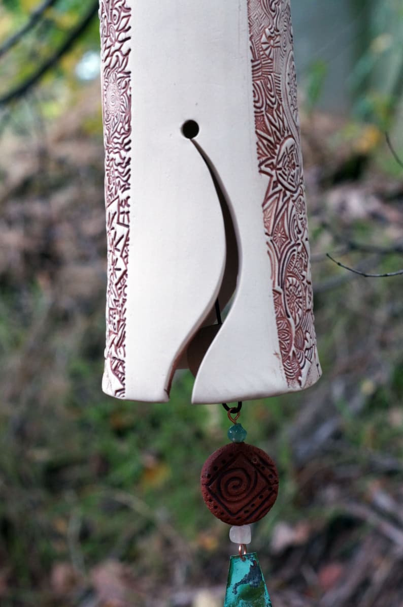 Handmade Ceramic Wind Chime: Southwest Starburst, Copper Sail, Bird ...