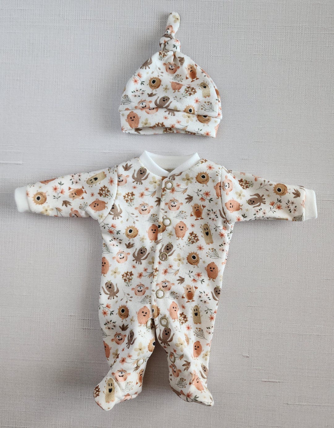 10" Fall Footed Sleeper Outfit Clothing Set for Micro Preemie Mini OOAK ...