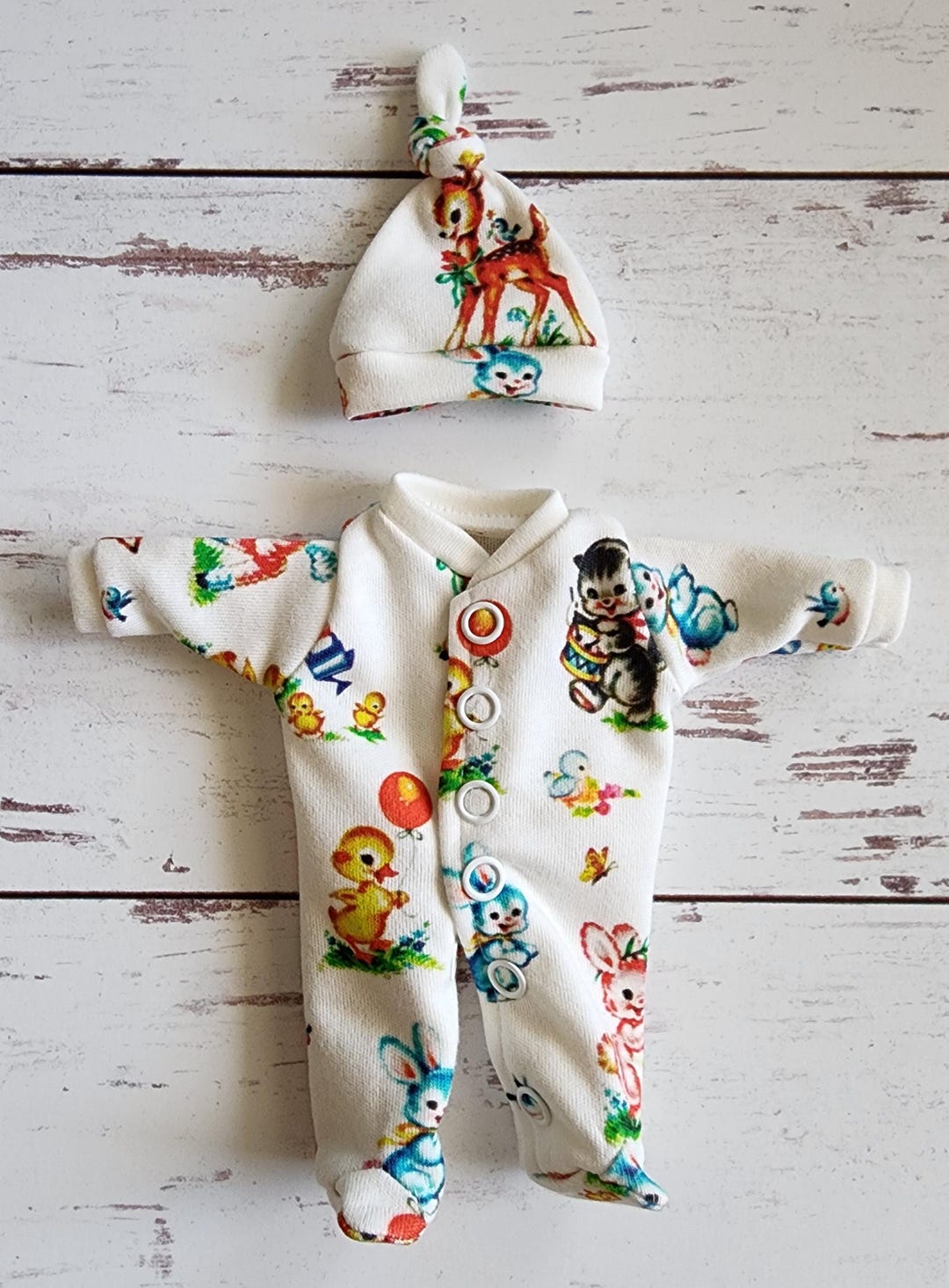 6" Footed Sleeper Pajama Outfit Clothing for Mini Reborn Silicone OOAK ...