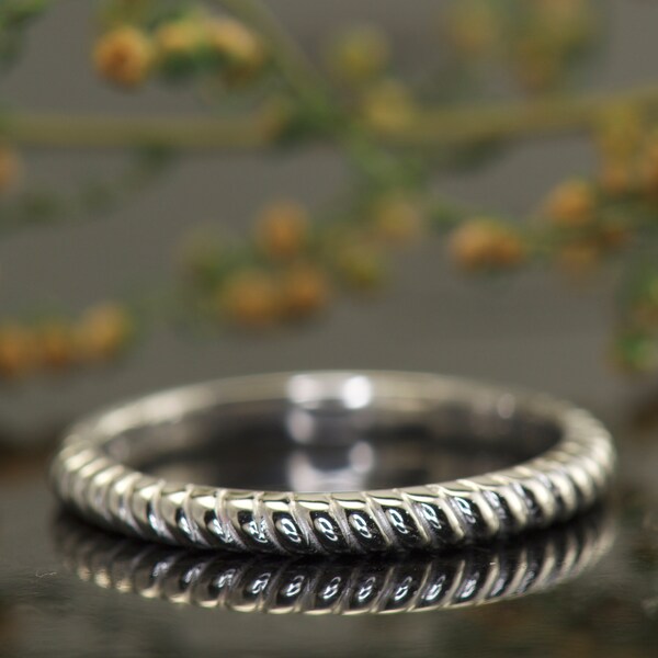 Rope Style Wedding Rings - Etsy