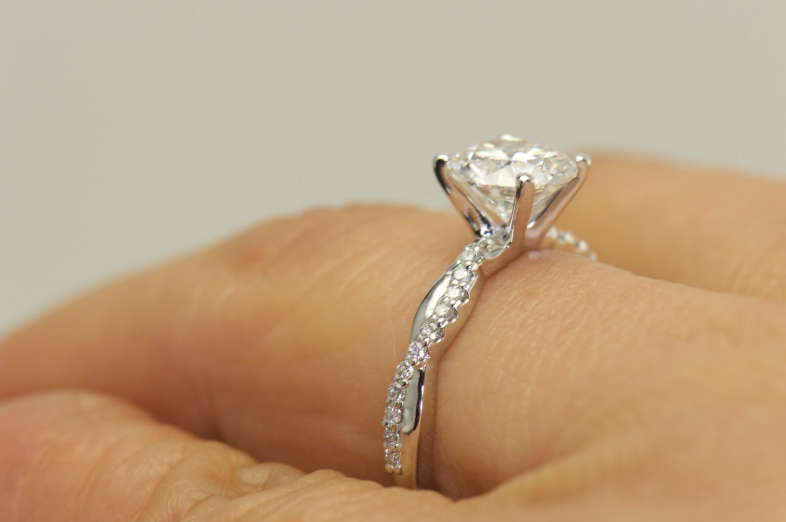 Twisted Vine Diamond Engagement Ring in 14k Gold 1.50ct F1 - Etsy