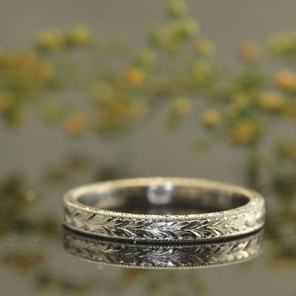 Wheat Pattern Ring - Etsy