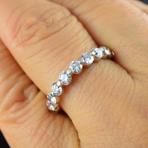 2.25ctw Floating Diamond Eternity Band in 14k Gold, 3.2mm Wide, E-F ...