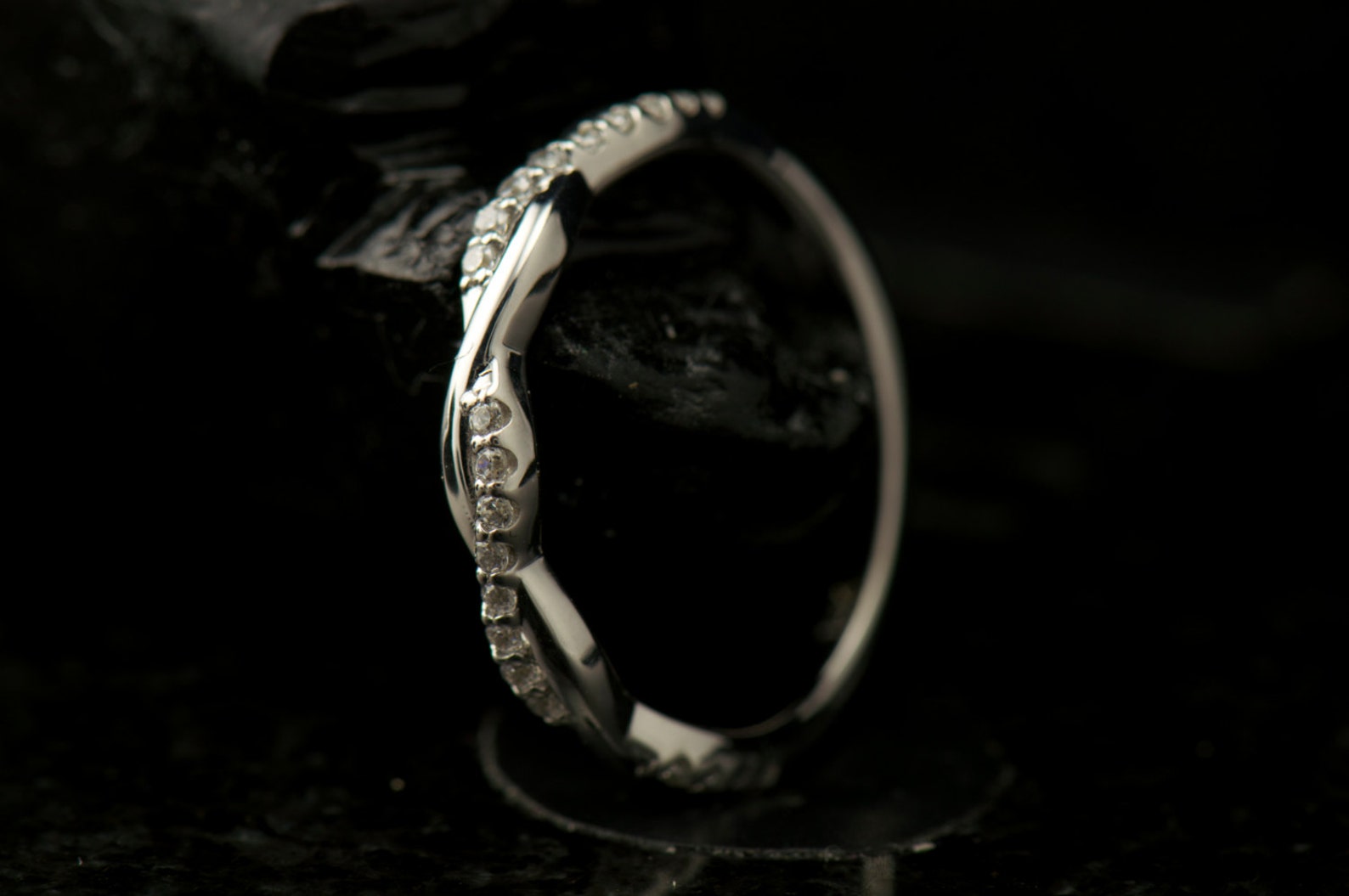 Hailey Rylie 2 Diamond Wedding Band in White Gold Round - Etsy UK