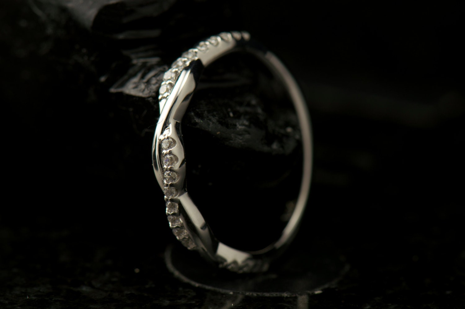 Hailey Rylie 2 Diamond Wedding Band in White Gold Round - Etsy UK