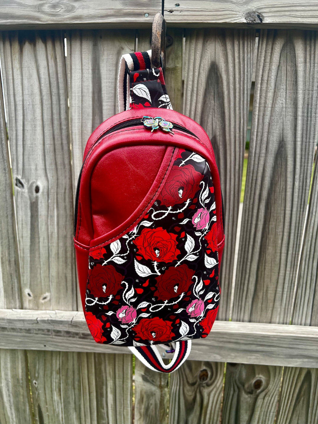 Rose Pin-up Rosie Sling Crossbody Bag Backpack - Etsy