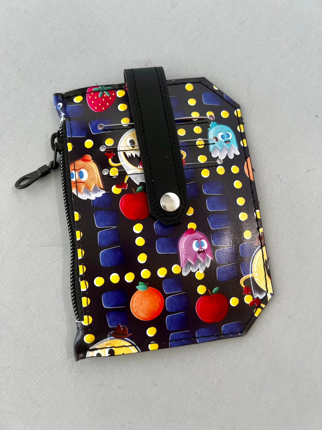 Pac-man 80s Video Game Pocketpal, Card Slot Wallet, Minimalist Wallet ...