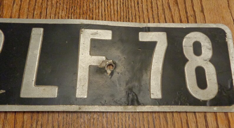 Vintage License Plate Old Long License Plate European License | Etsy