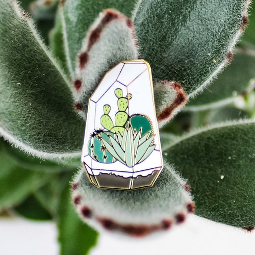 Plant Enamel Pin Let's Trade Cuttings Enamel Pin Black | Etsy