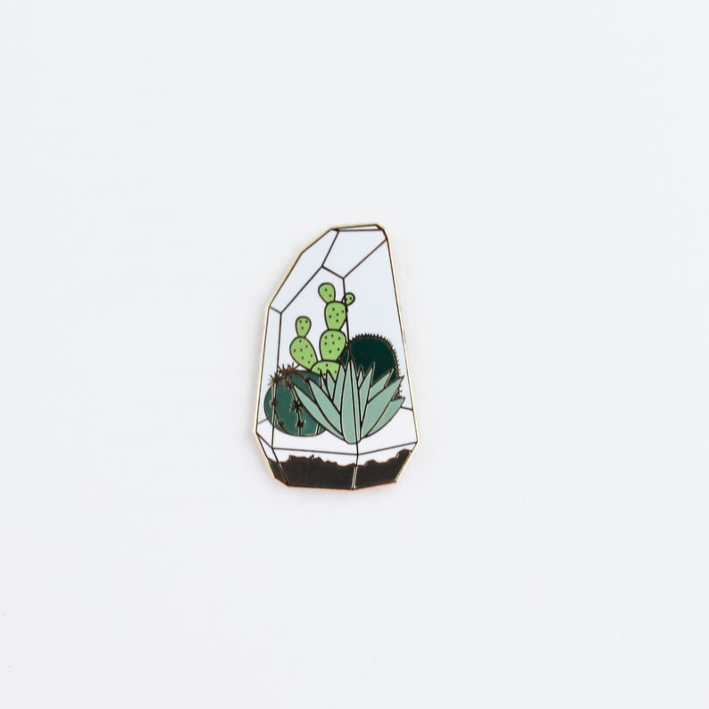 Terrarium Enamel Pin - Etsy