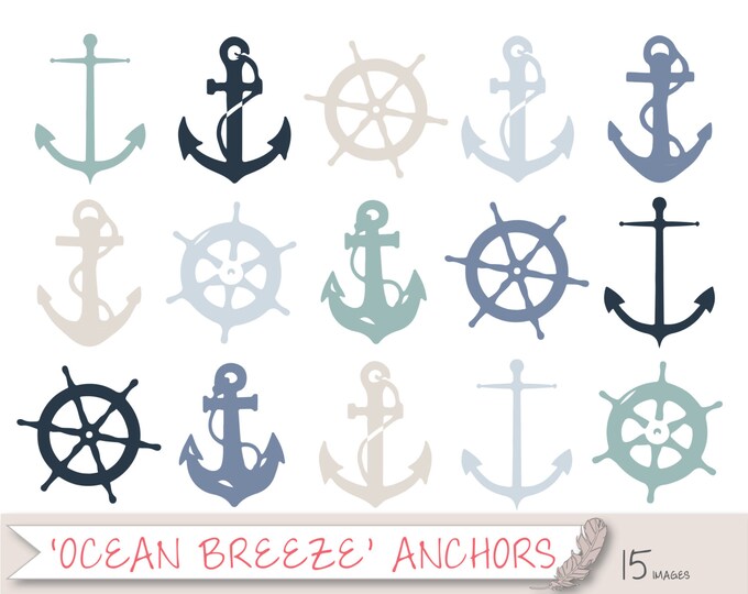 Nautical Clipart Clip Art Anchor Clipart Clip Art Helm - Etsy
