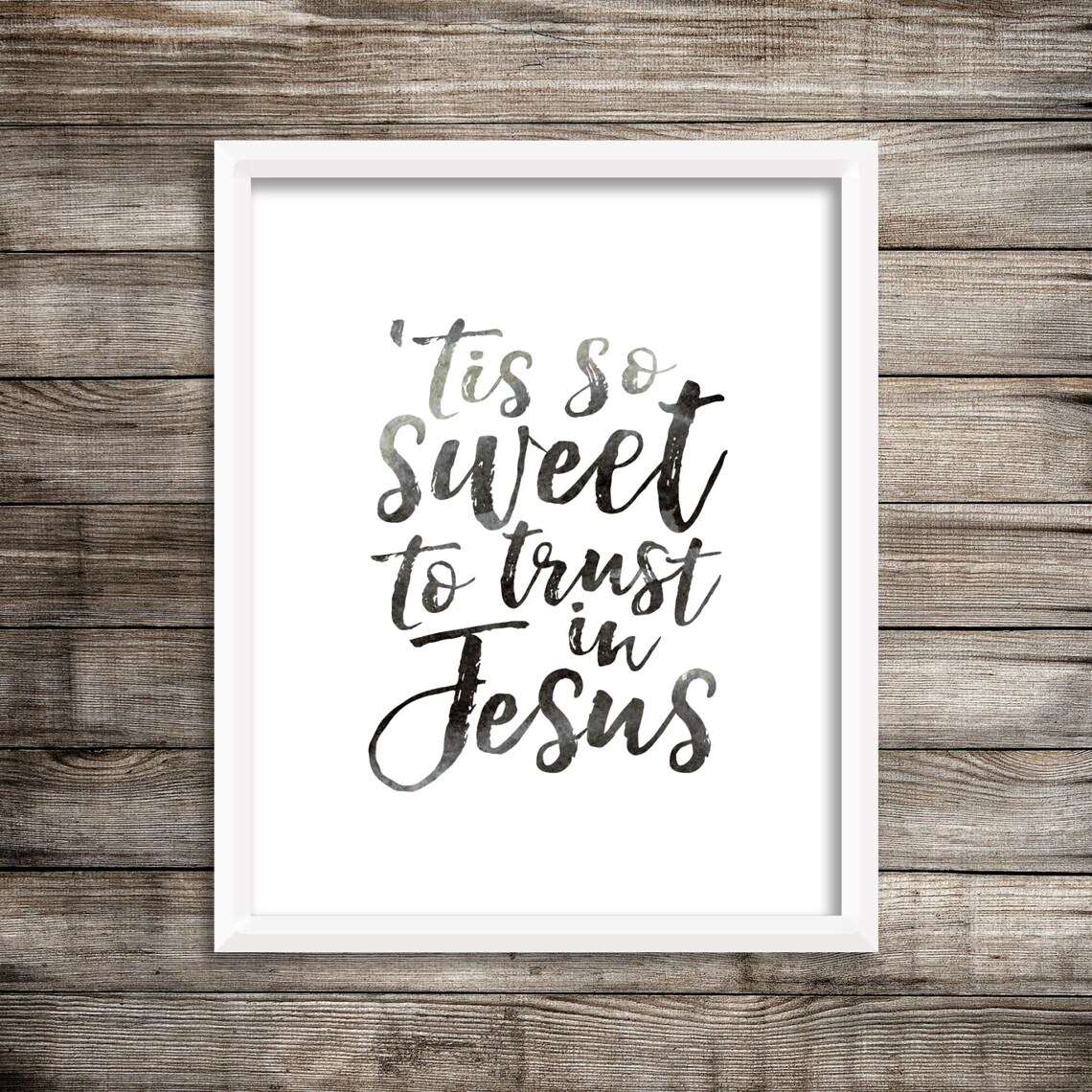 Tis so Sweet to Trust in Jesus Watercolor Printable digital - Etsy