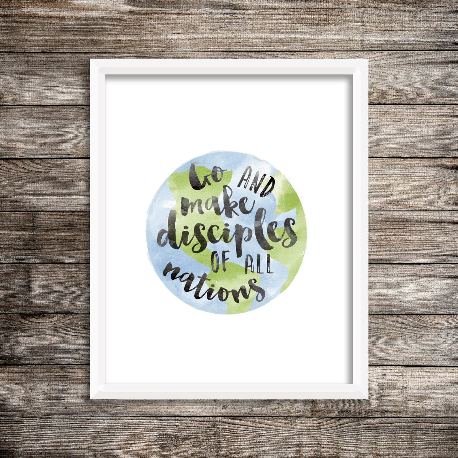 Go and Make Disciples of All Nations watercolor Printable Digital Print ...