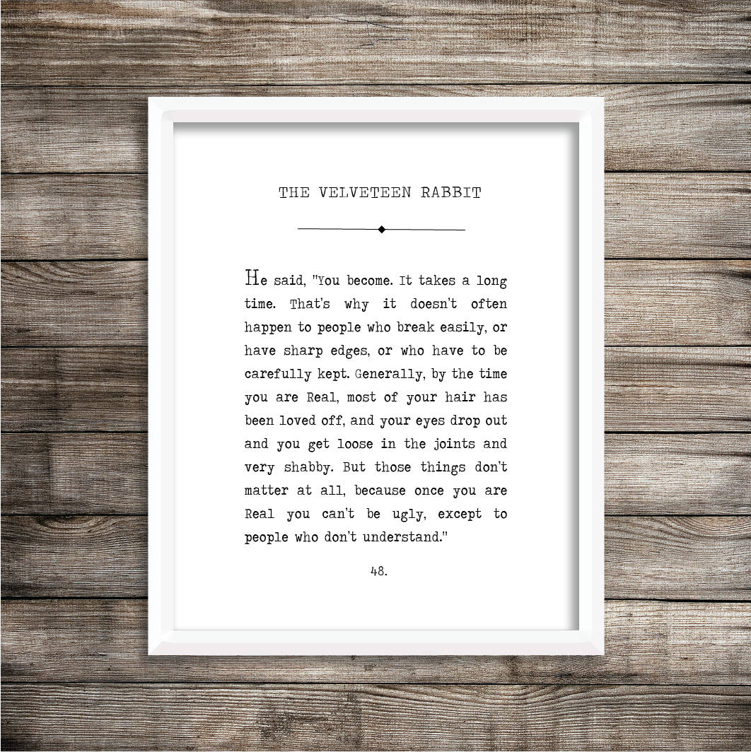 The Velveteen Rabbit Book Page Print Digital Printable - Etsy