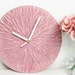 Pink Clock Modern WALL CLOCK Pink Home Decor Pink Wall - Etsy
