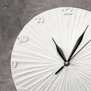 White Clock With Numbers Modern WALL CLOCK White Wall Clock White ...