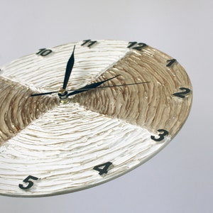 Modern WALL CLOCK With Numbers, White Wall Clock, Unique Clock, White ...