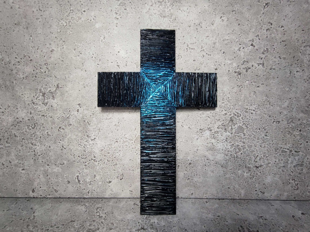 Black Christian CROSS, Crucifix Wall Decor, Christian Family Gift for ...