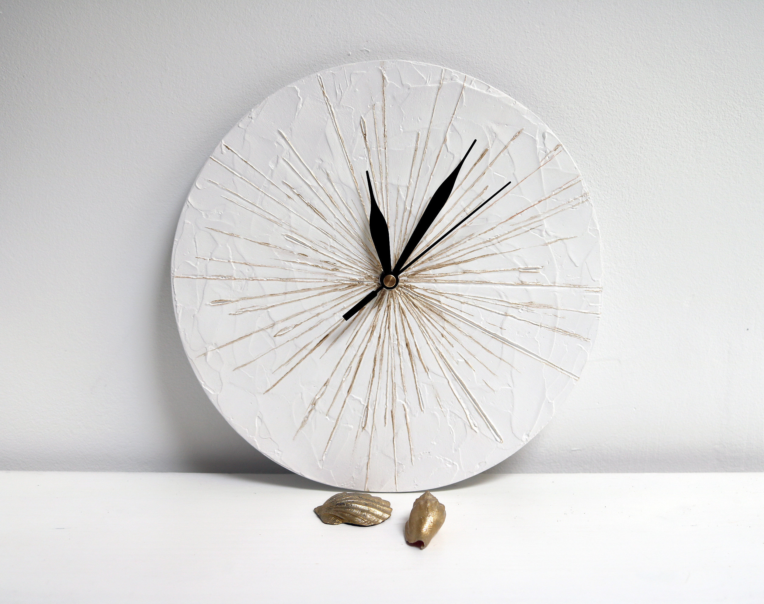 White Clock Modern WALL CLOCK White wall clock wood clock | Etsy