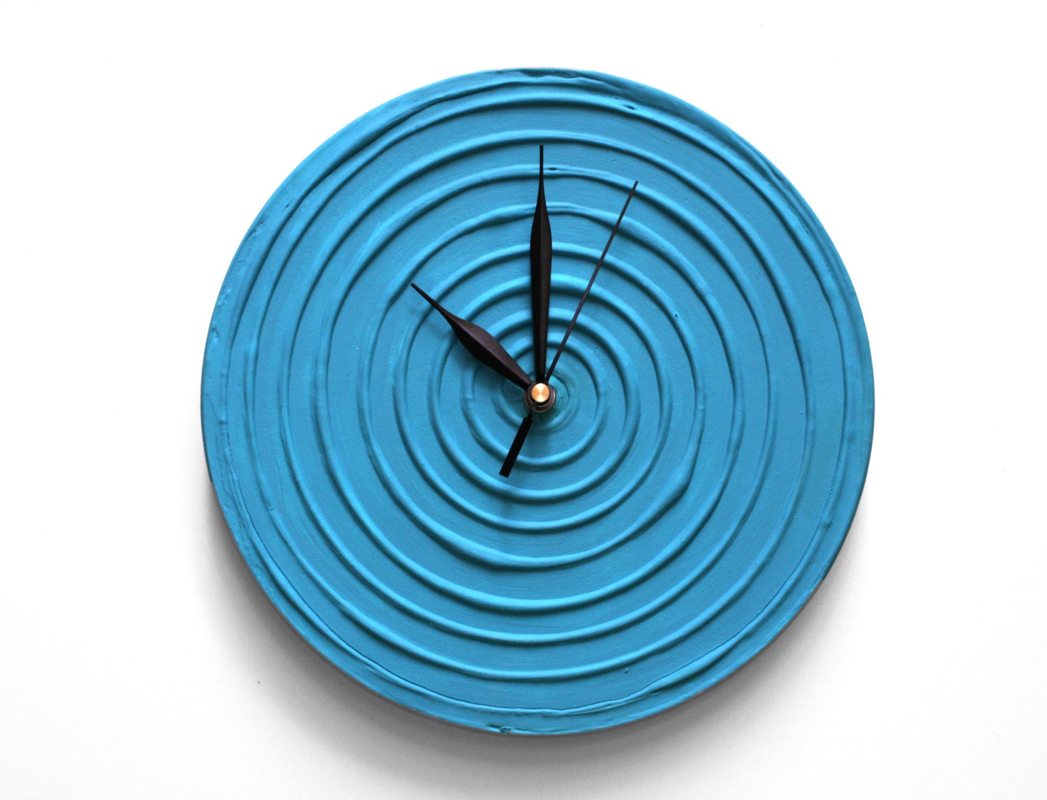 BLUE WALL CLOCK Blue Clock Blue Home Decor Blue Wall Decor | Etsy