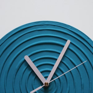 BLUE WALL CLOCK Blue Clock Blue Home Decor Blue Wall Decor - Etsy