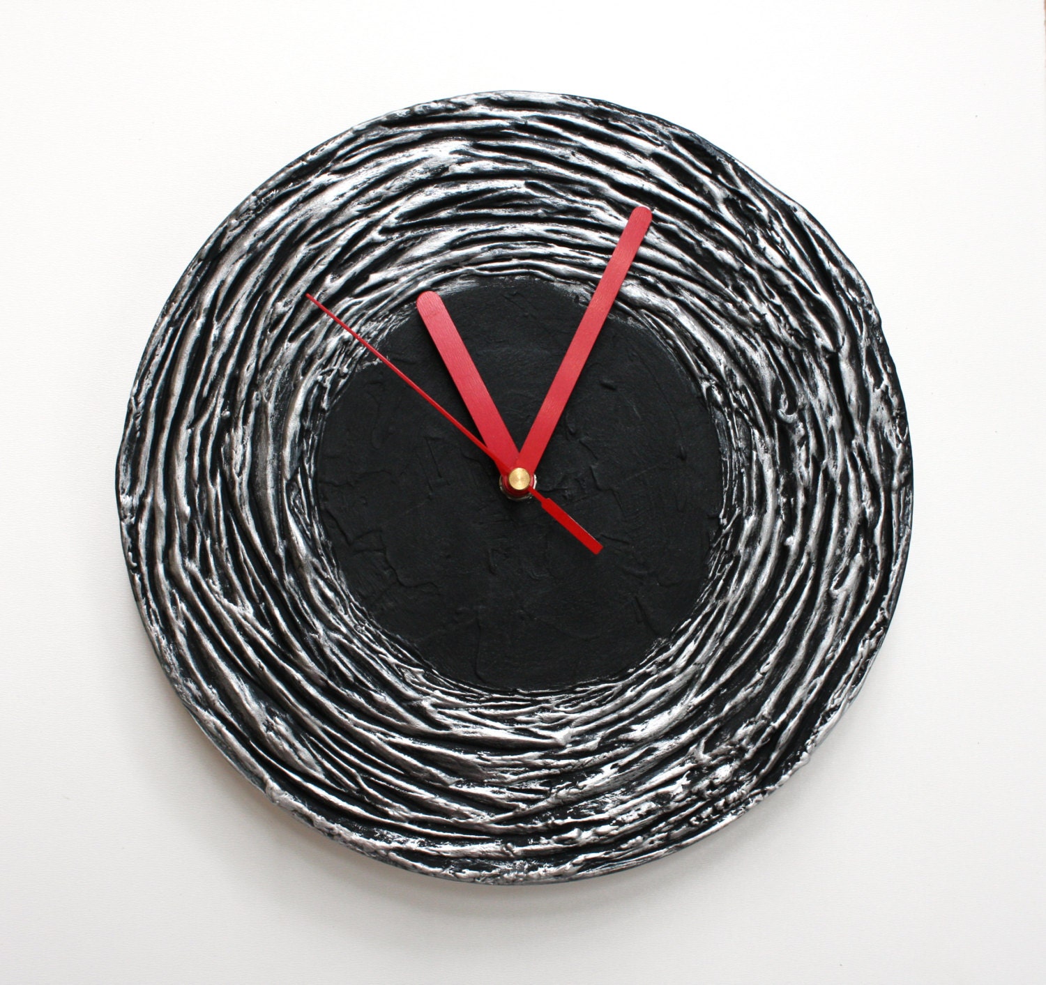 Black Clock Black WALL CLOCK Black Home Decor Minimalist - Etsy