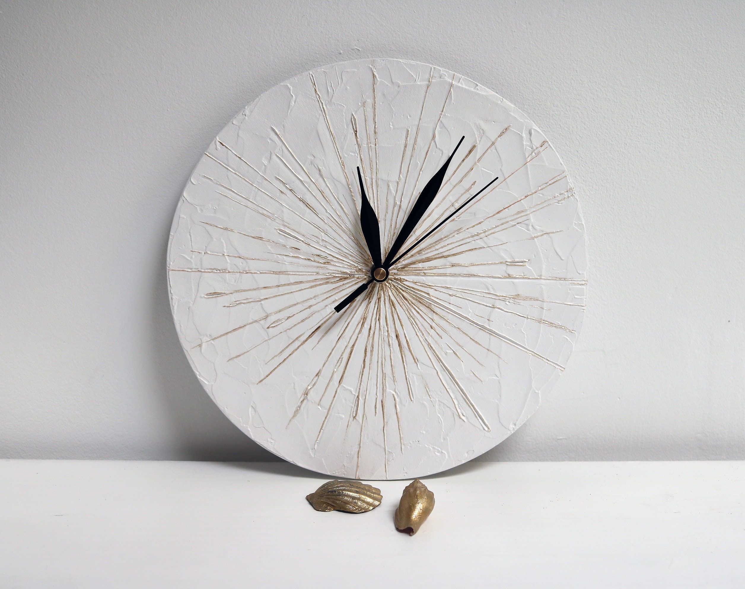 White Clock Modern WALL CLOCK White Wall Clock Wood Clock - Etsy Canada