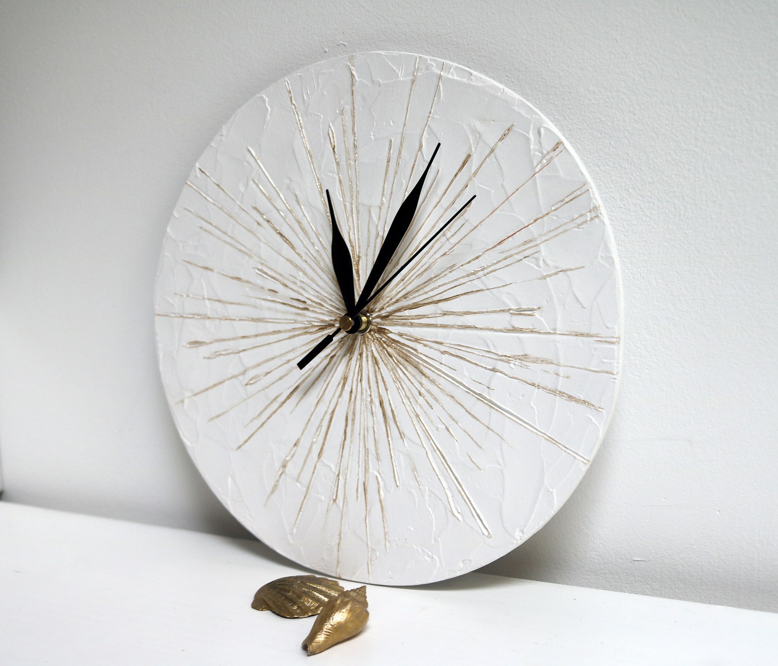 White Clock Modern WALL CLOCK White Wall Clock Wood Clock | Etsy