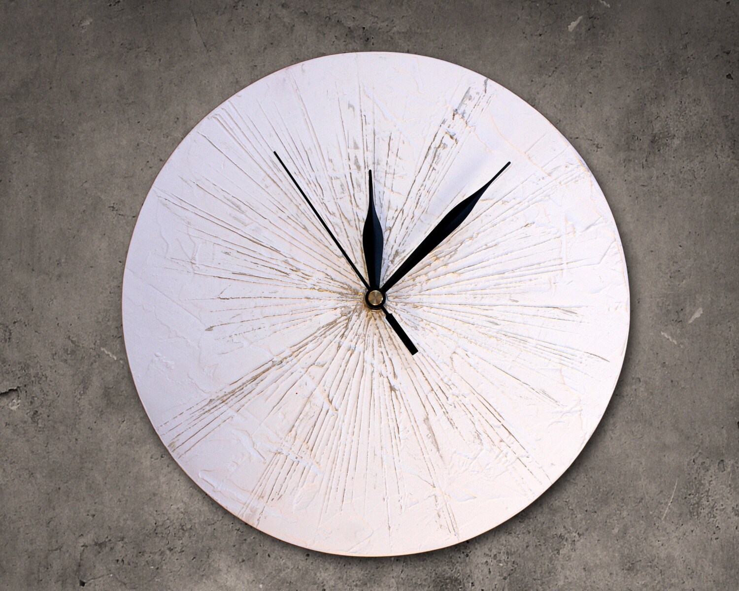 White Clock Modern WALL CLOCK White Wall Clock Wood Clock - Etsy