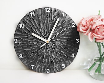 Simple Wall Clock Black and White Clock Minimalist Design - Etsy Israel