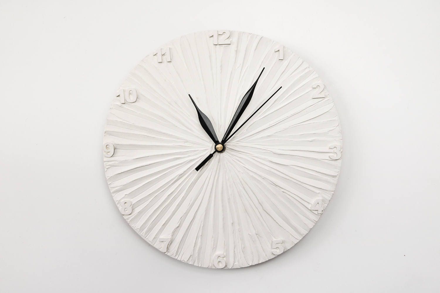 White Clock With Numbers Modern WALL CLOCK White Wall Clock - Etsy