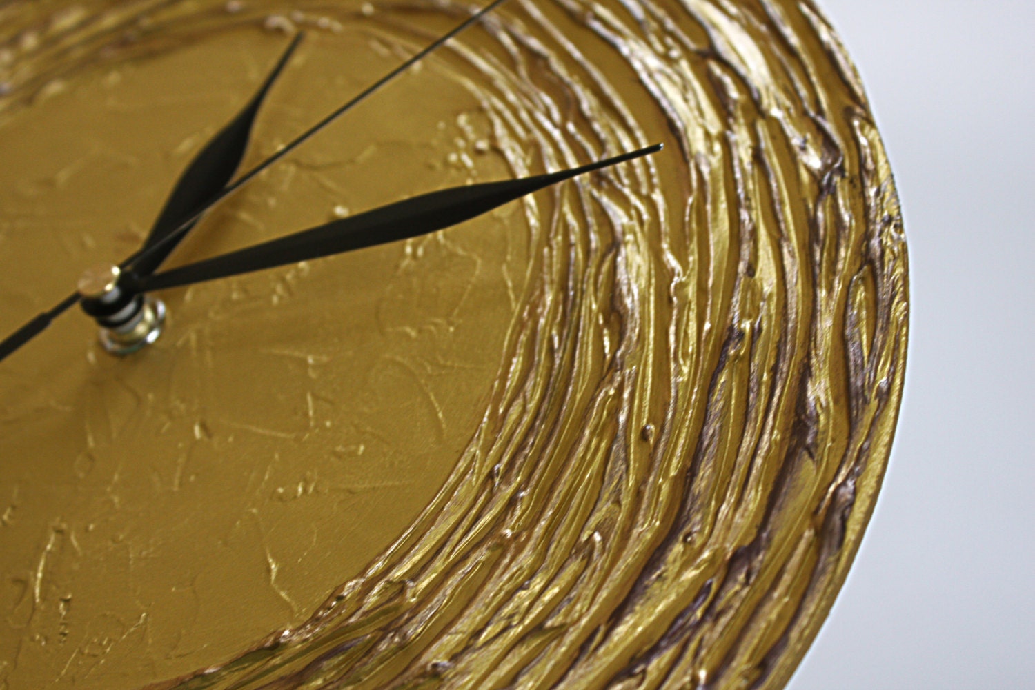 Modern WALL CLOCK Golden Wall Clock Gold Home Decor Black | Etsy