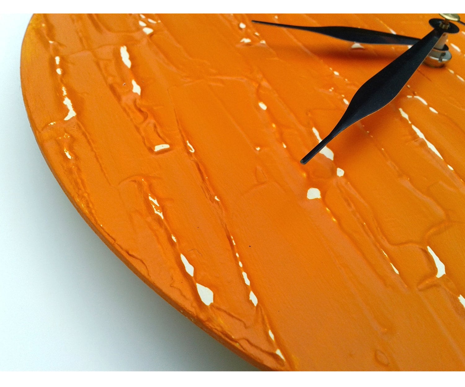 Orange Clock Modern WALL CLOCK UNIQUE Wood Wall Clock Orange | Etsy