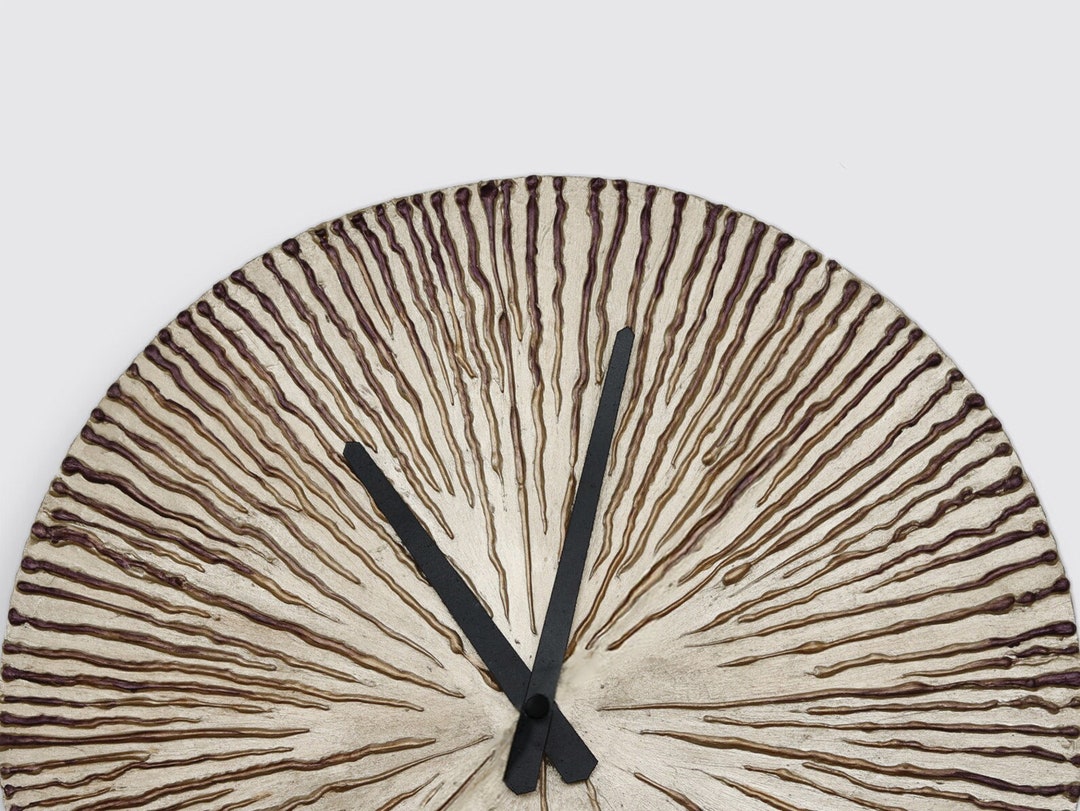 Modern Large Clock Gold WALL CLOCK, Gold Bronze Home Decor, Gold Clock ...