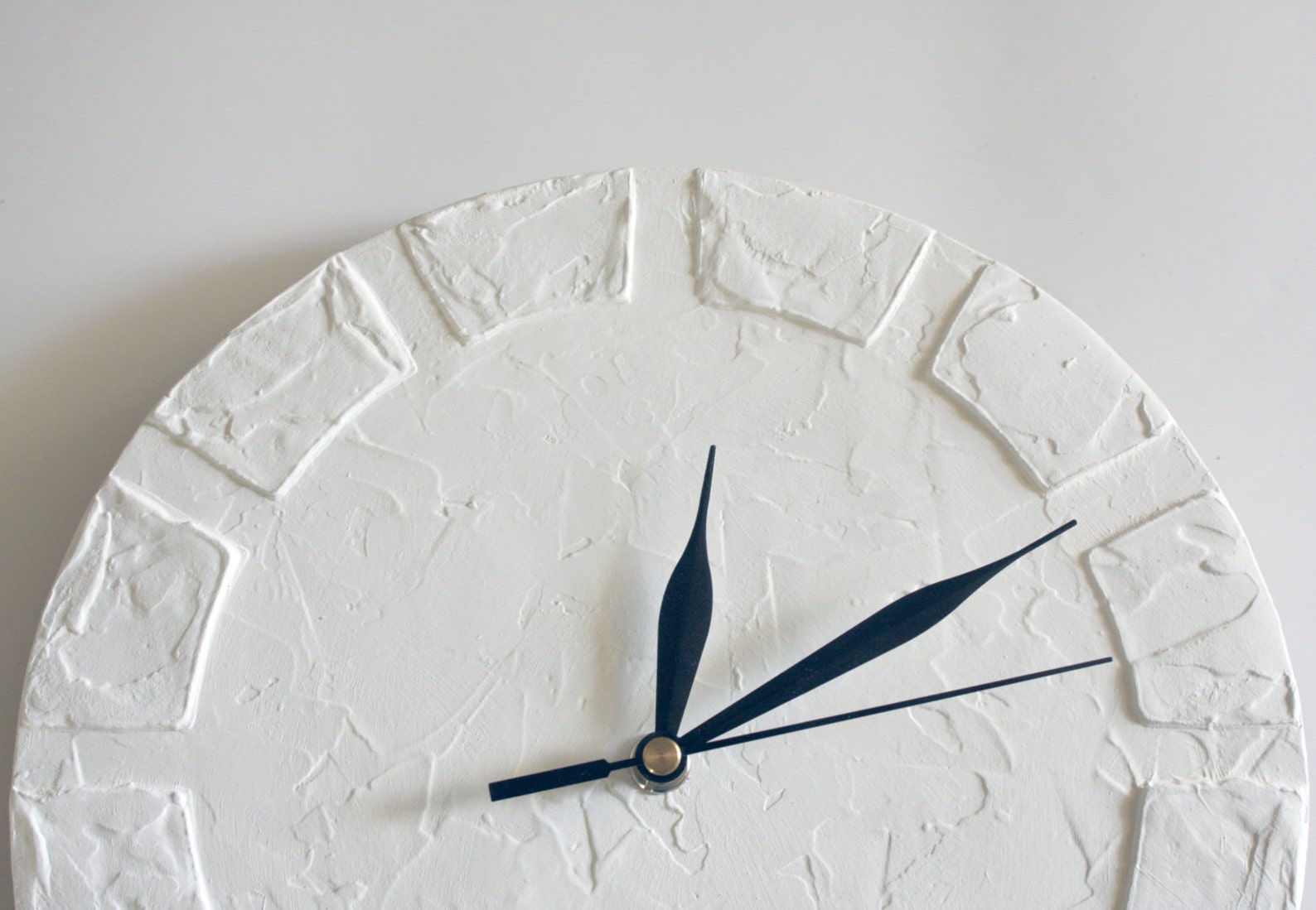 WHITE Clock Modern WALL CLOCK, White Wall Clock, White Home Decor ...