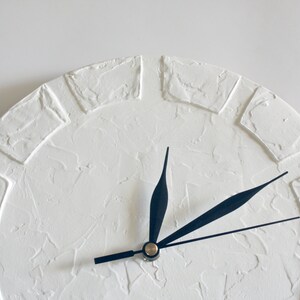 WHITE Clock Modern WALL CLOCK, White Wall Clock, White Home Decor ...