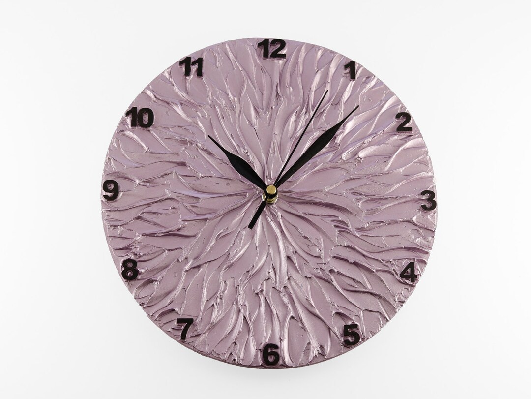Purple Wall Clock, Purplish Decor, Unique Wall Clock, Modern WALL CLOCK ...