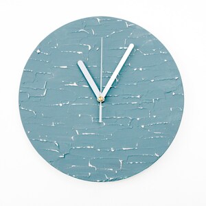 Modern WALL CLOCK UNIQUE Art Design Blue Gray Wall Decor - Etsy