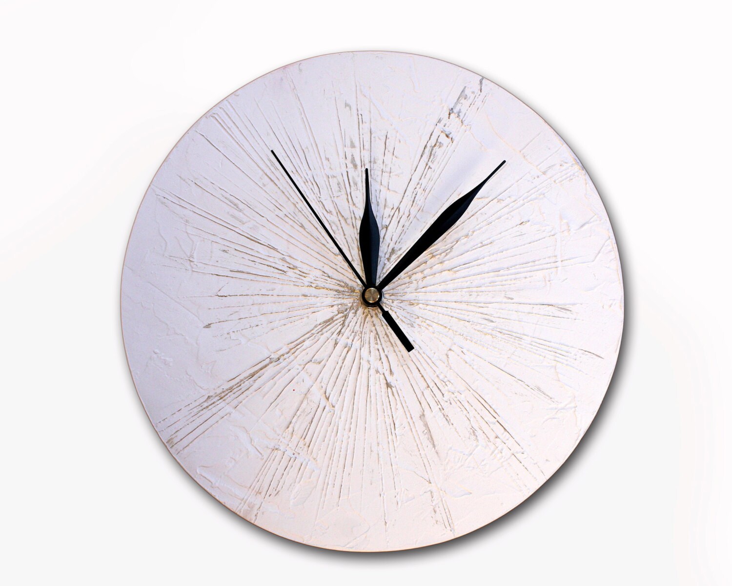 White Clock, Modern WALL CLOCK White Wall Clock Wood Clock Home Decor ...