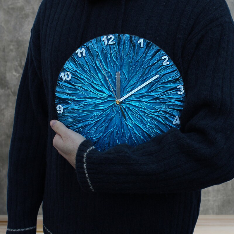 Blue Wall Clock - Etsy Australia