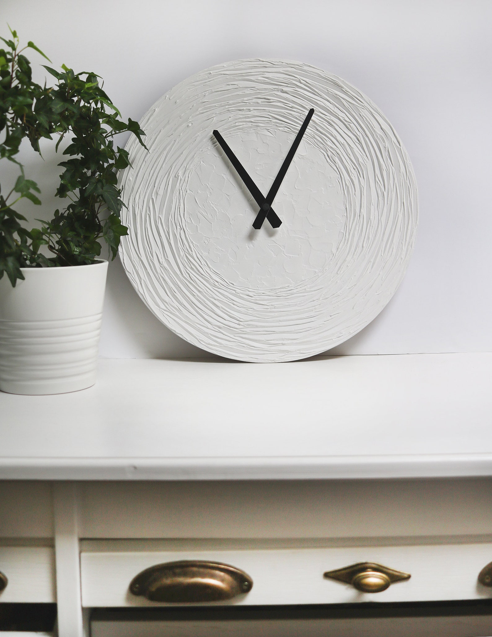 LARGE WALL CLOCK White Clock White Home Decor Wedding Gift | Etsy