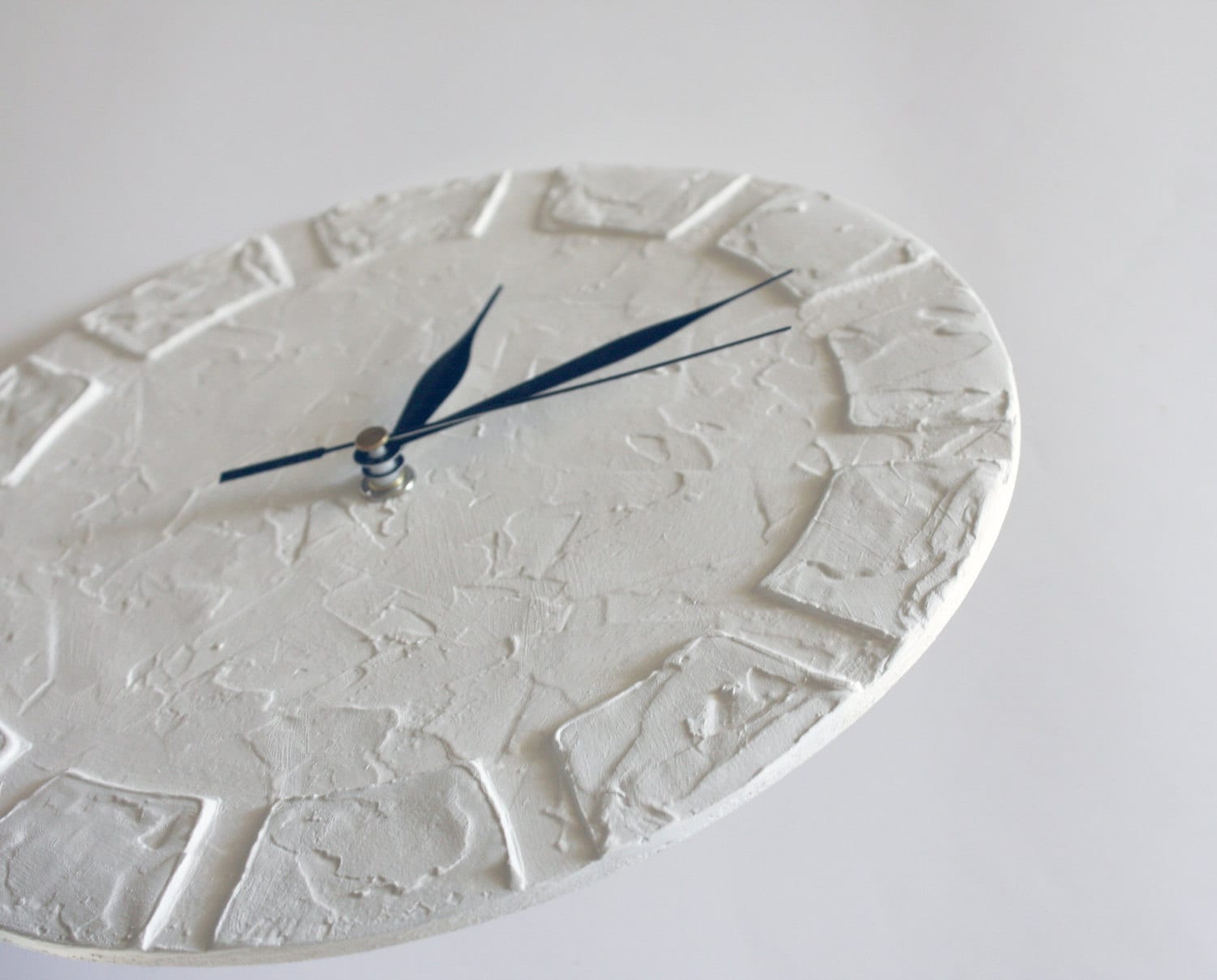WHITE Clock Modern WALL CLOCK, White Wall Clock, White Home Decor ...