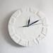 WHITE Clock Modern WALL CLOCK, White Wall Clock, White Home Decor ...