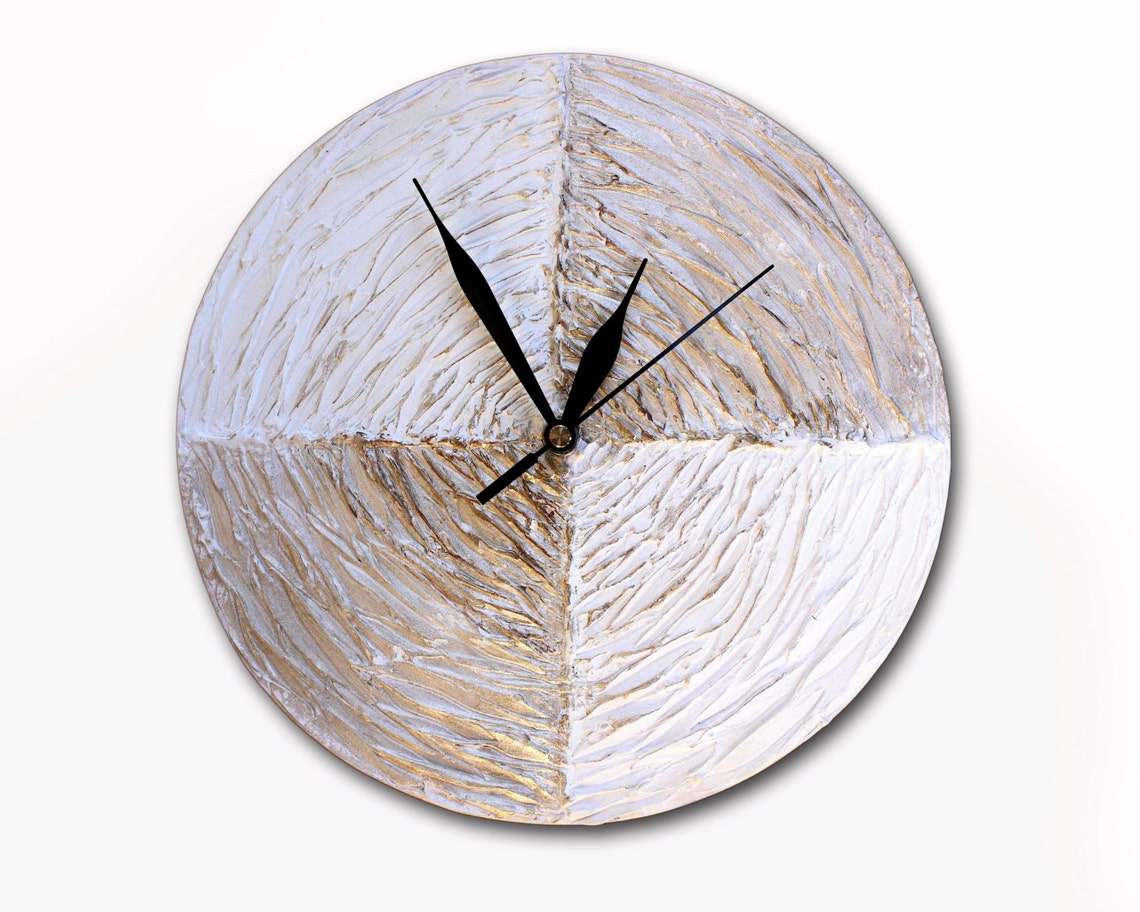 Modern WALL CLOCK With Numbers White Wall Clock Unique | Etsy