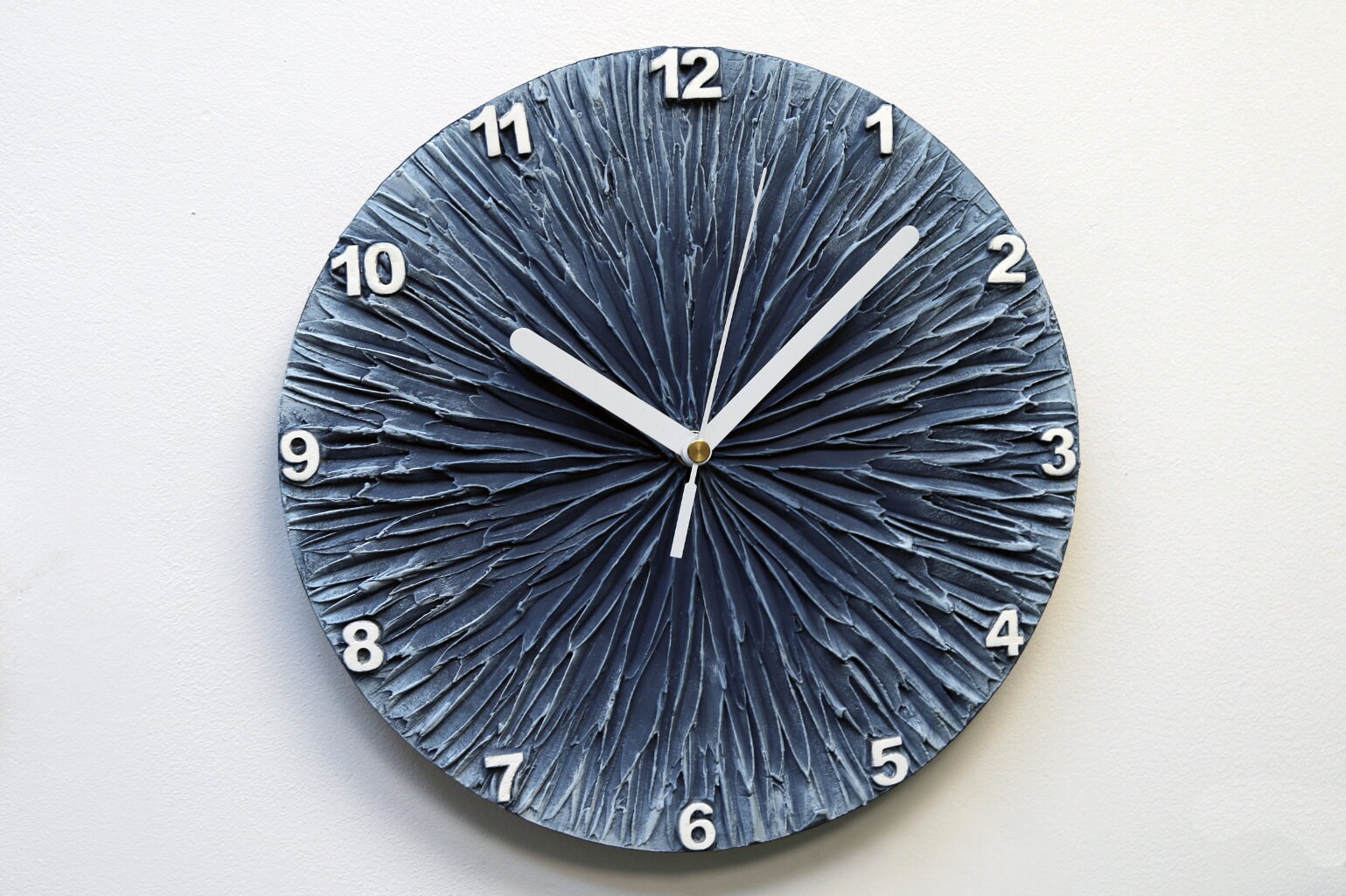 Jeans BLUE WALL CLOCK denim Decor Navy Blue Clock | Etsy