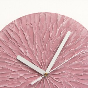 Pink Clock Modern WALL CLOCK, Pink Home Decor, Pink Wall Clock, Pink ...