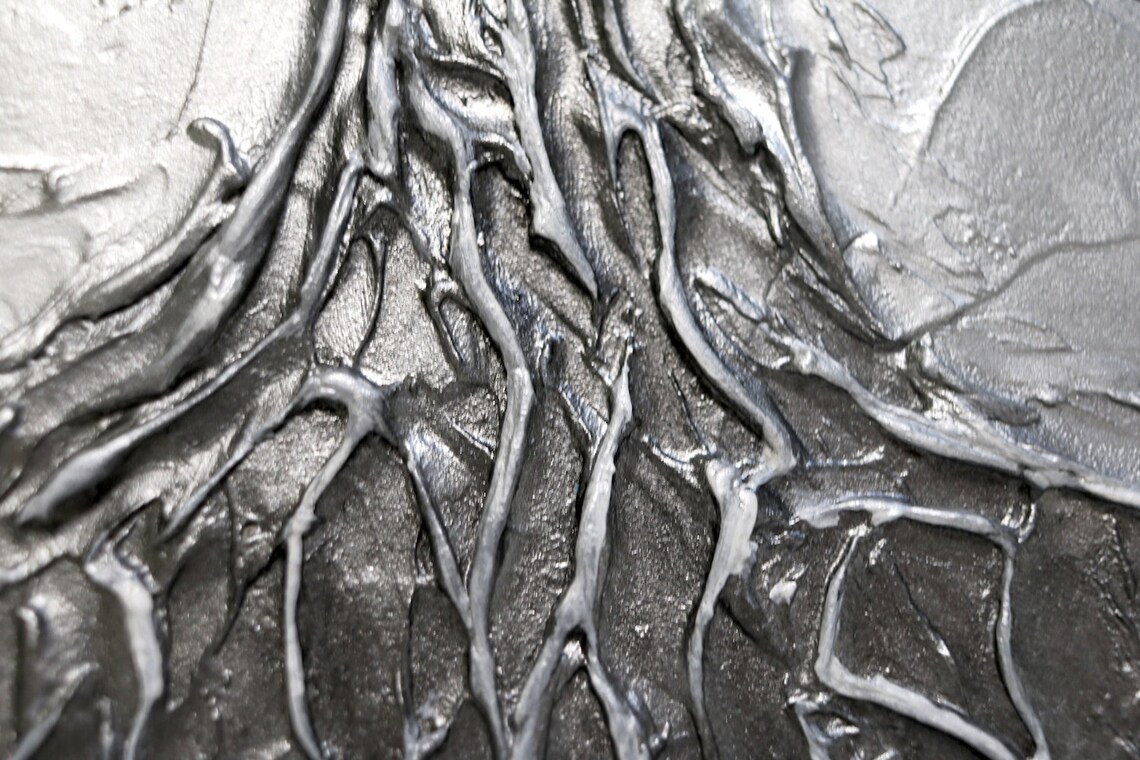 Original Painting Large Wall Clock Tree of Life Home Decor - Etsy